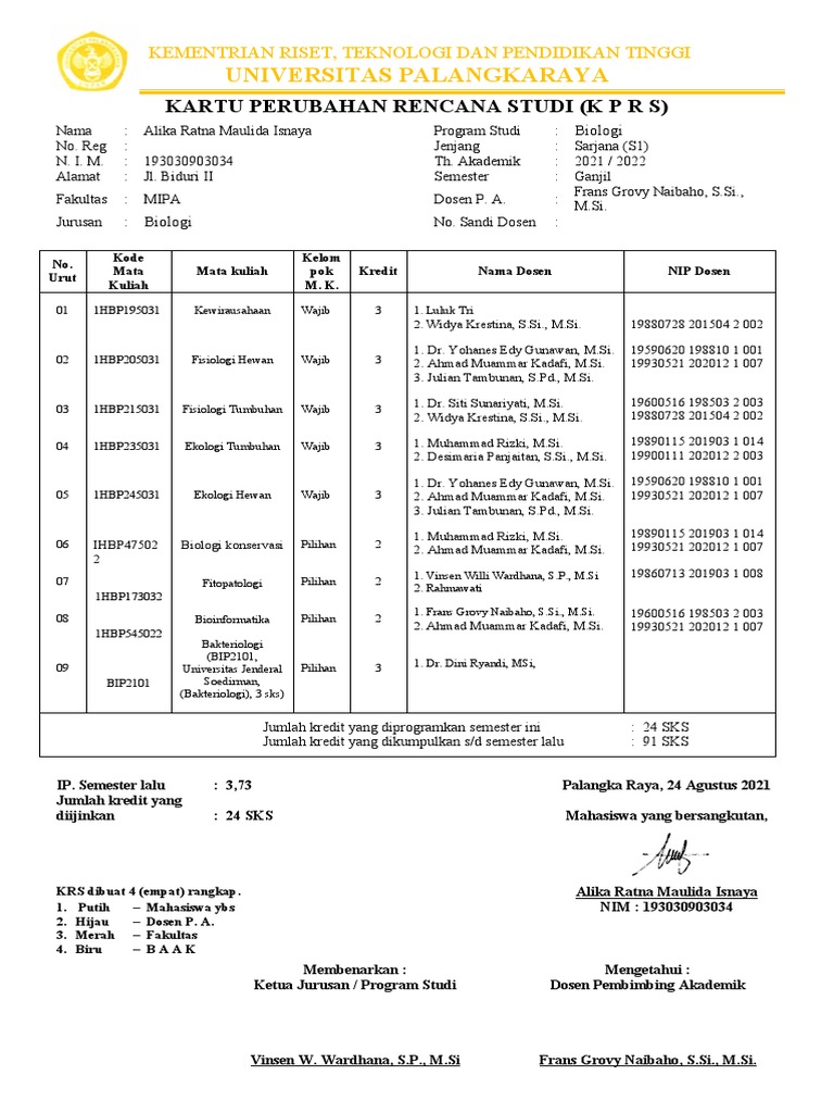 KRS Alika Sem 5 | PDF