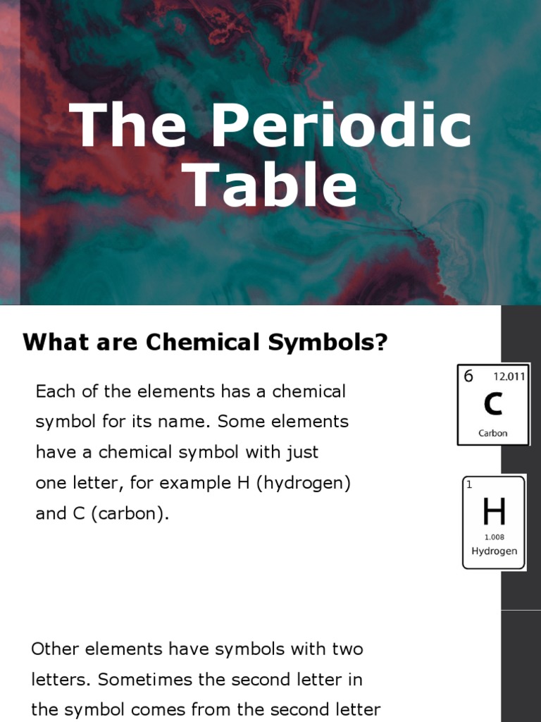 Chemistry Notes 2 - The Periodic Table | PDF | Chemical Elements ...