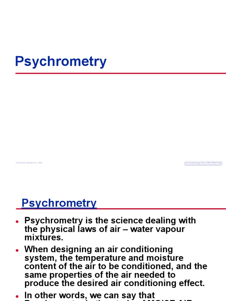 LECTURE ON PSYCHROMETRY | PDF | Humidity | Building Engineering