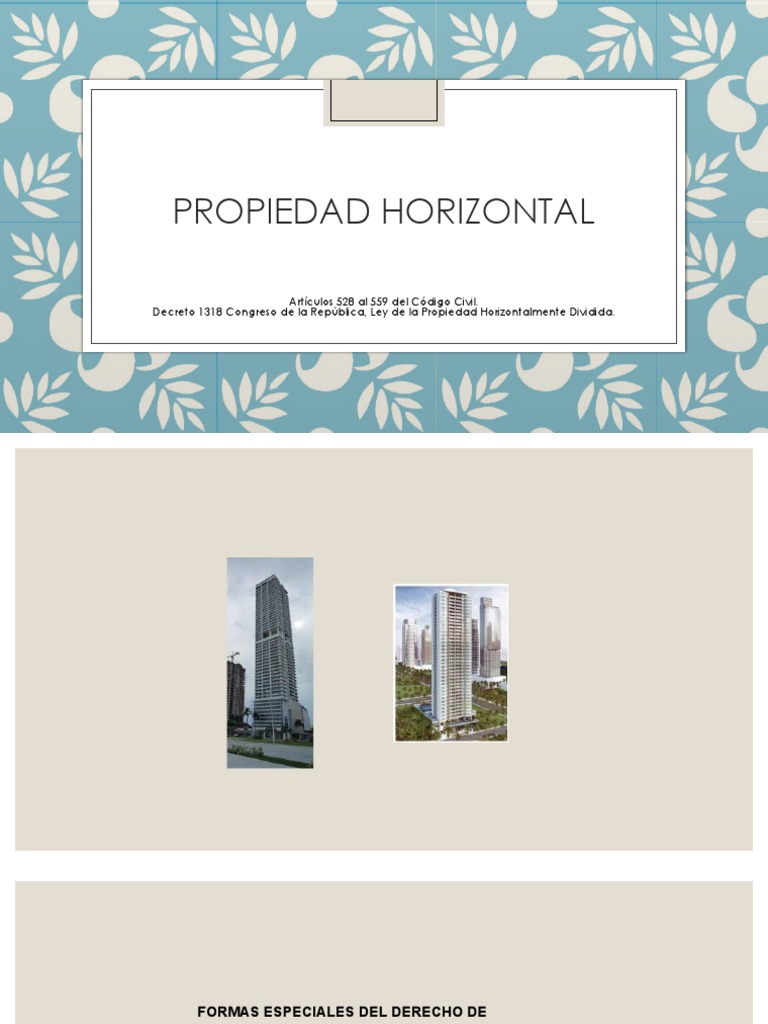 Presentaciòn - PROPIEDAD HORIZONTAL | PDF