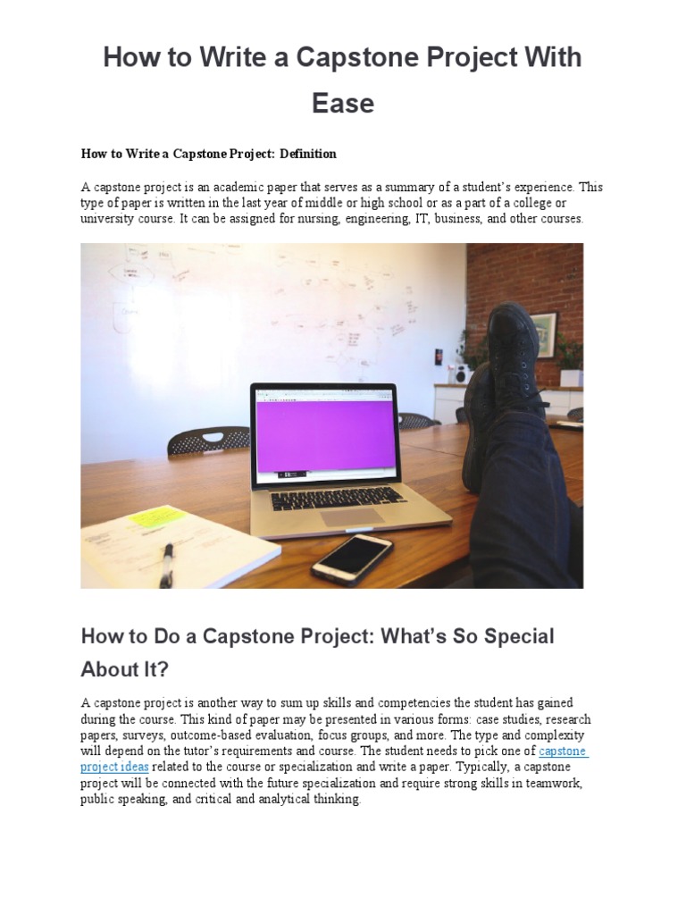 How To Write A Capstone Project With Ease | PDF | Thesis | Cognition
