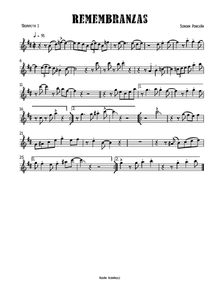 Remembranzas - Trumpet 1 | PDF