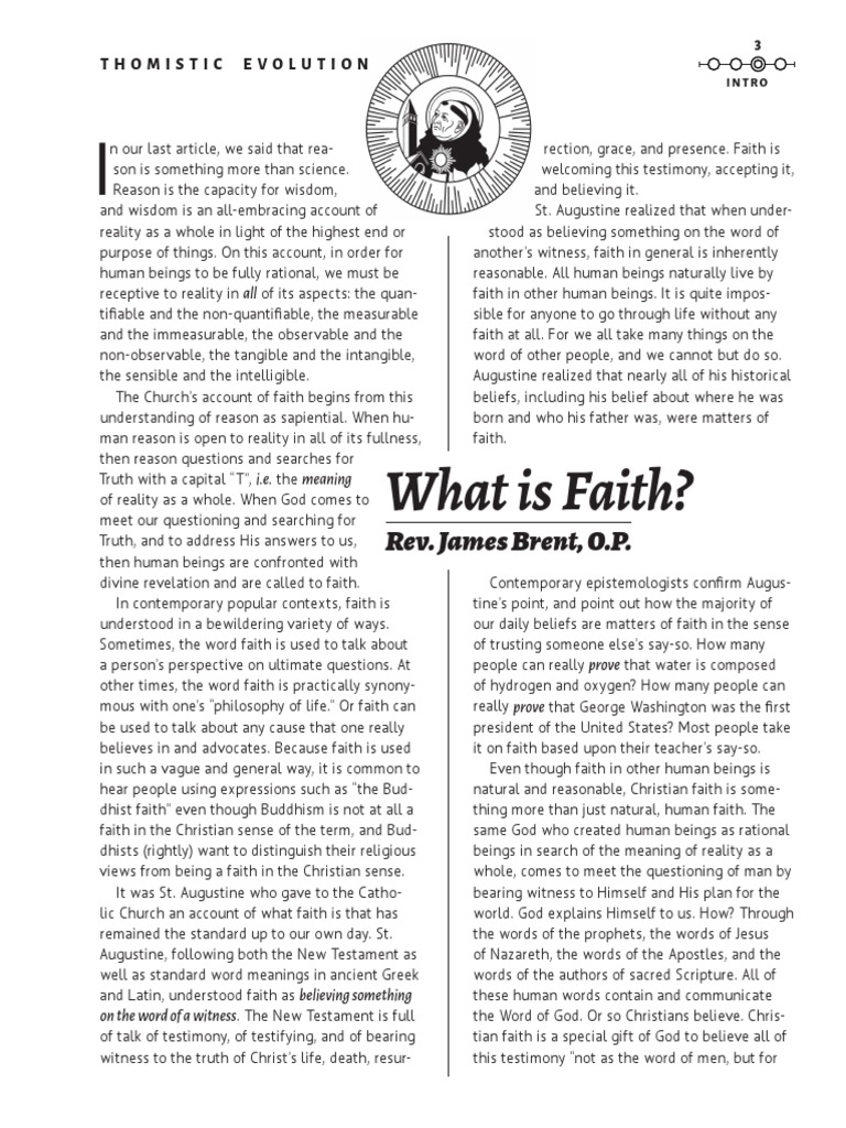 Thomistic Evolution 3 | PDF | Faith | Logos (Christianity)