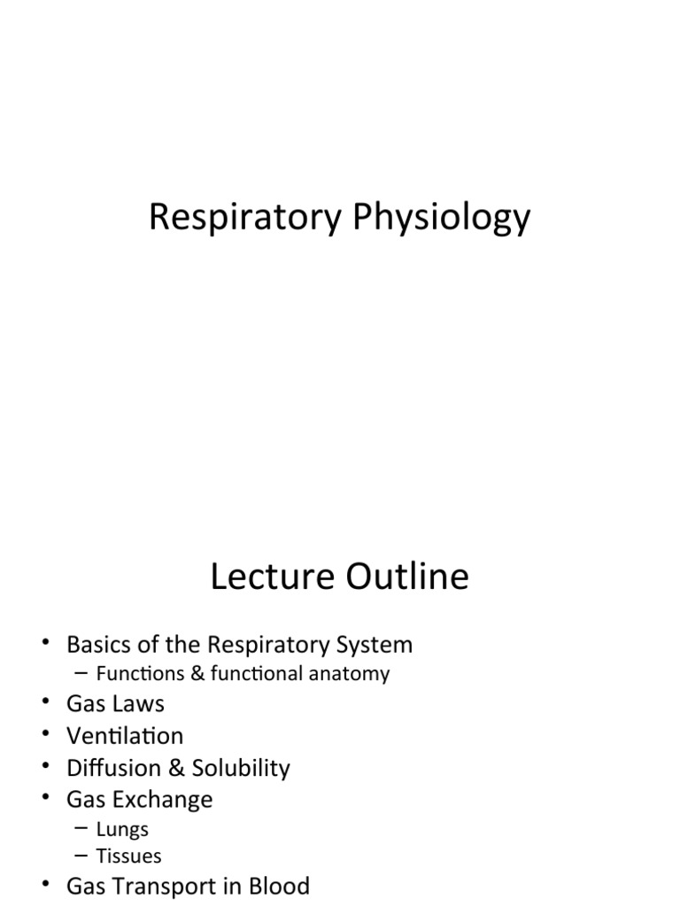 Respiratory Physiology | PDF | Respiratory Tract | Respiratory System