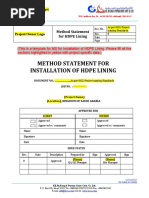 Method Statement For Testing of Installed Hdpe Liners | PDF | Pressure ...