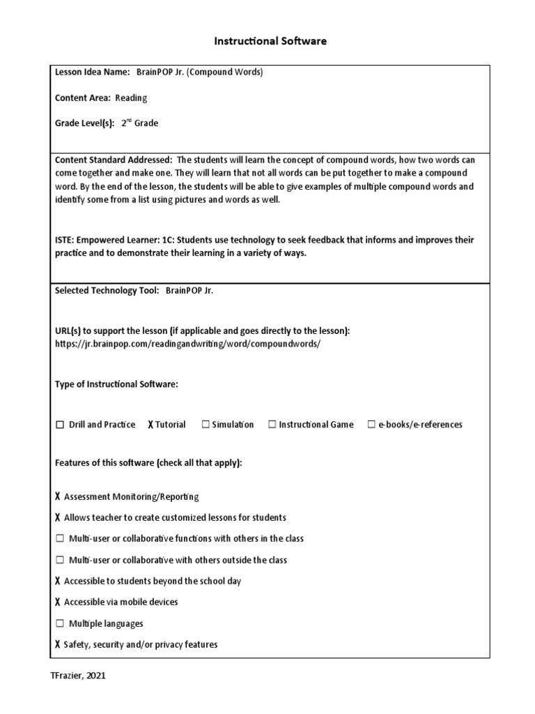 Compound Words for 2nd Graders | PDF | Teachers | Learning