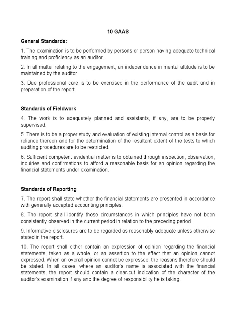10 Gaas General Standards | PDF | Career & Growth | Business