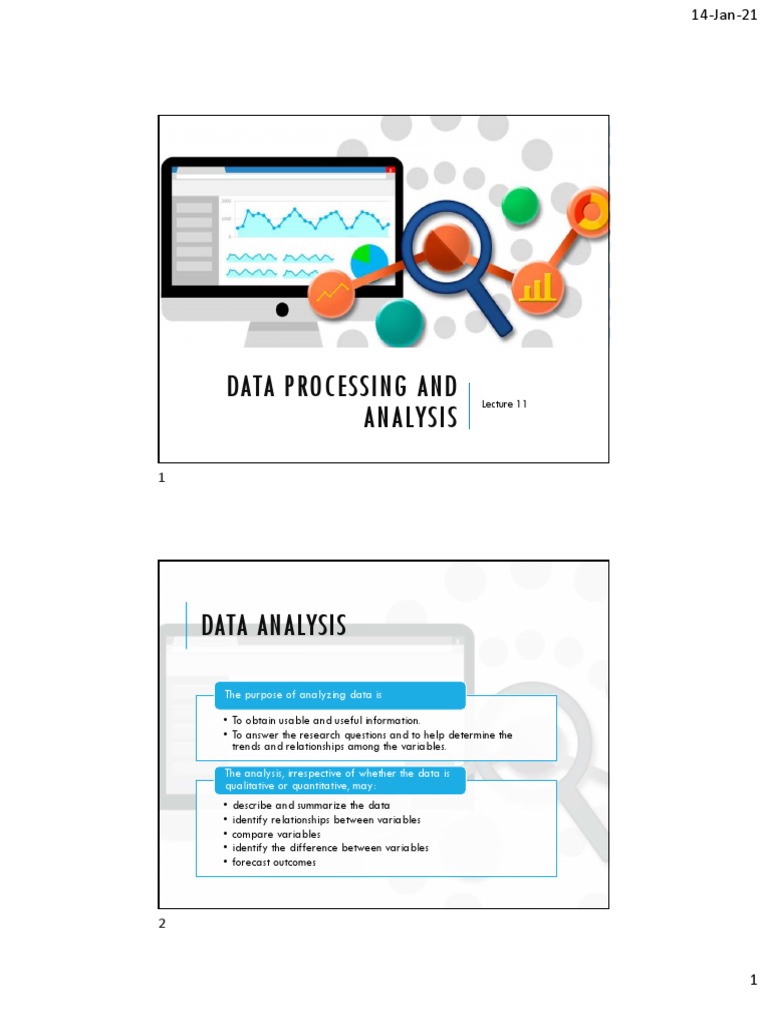Data Processing and Analysis: The Purpose of Analyzing Data Is | PDF ...