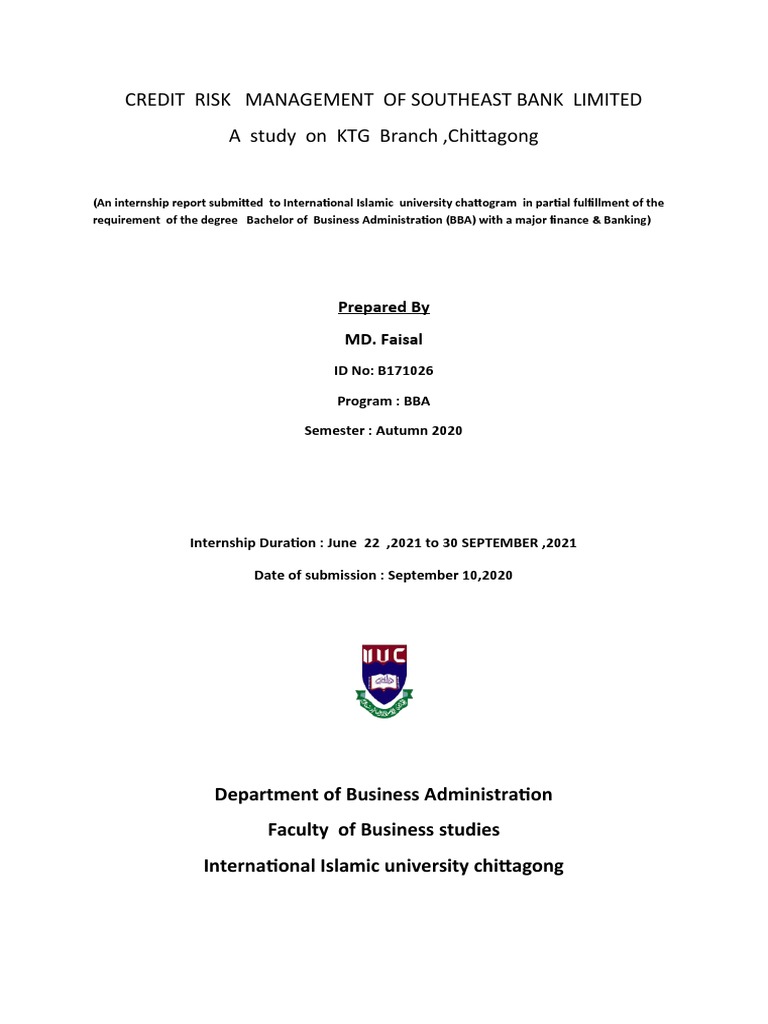 Internship Report | PDF | Banks | Finance & Money Management