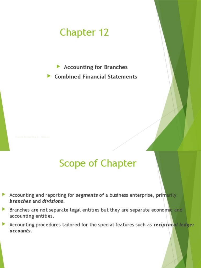 CH 12 Branch Accounting | PDF | Debits And Credits | Expense