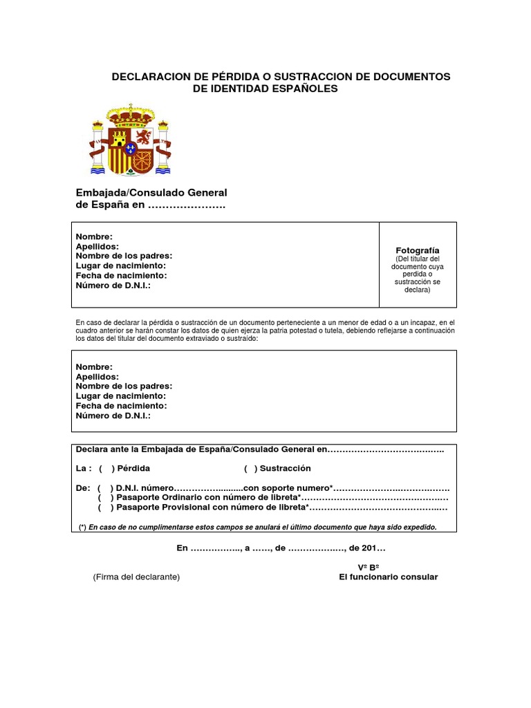 5 Modelo Declaracion de Perdida o Robo | PDF