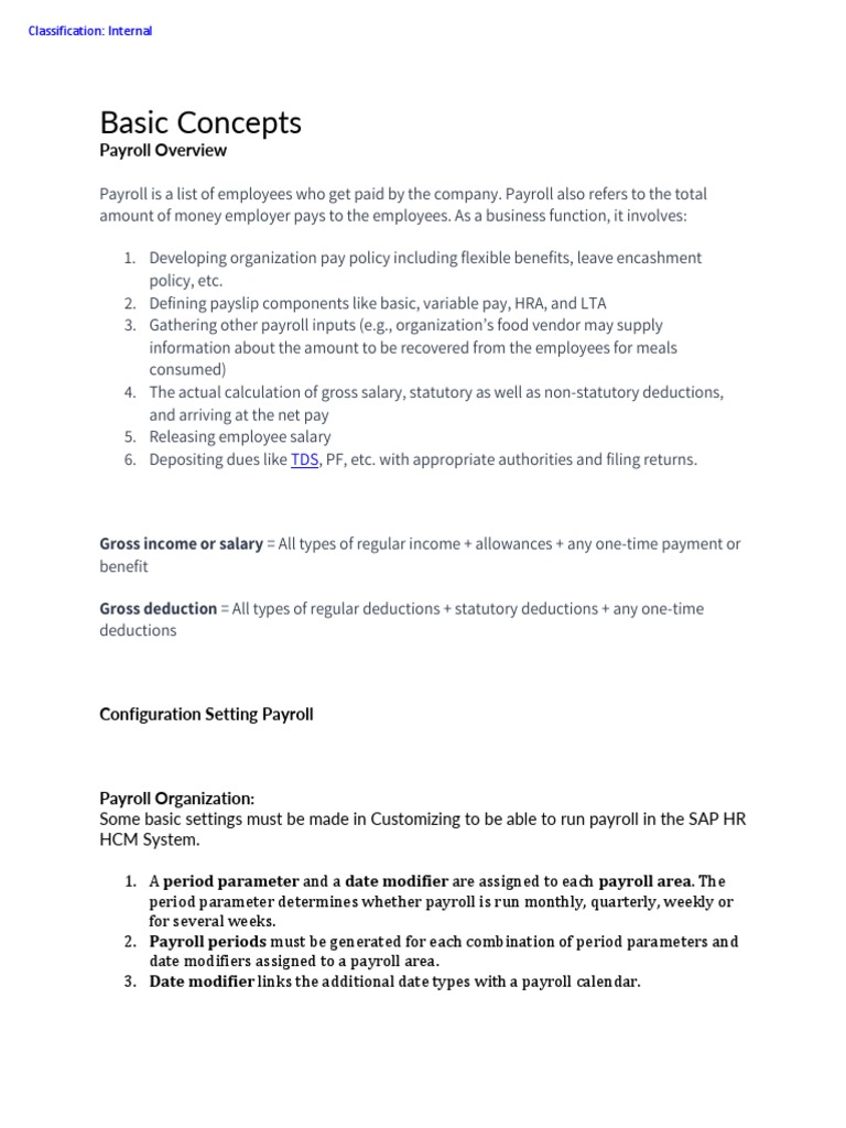 Basic Concepts: Payroll Overview | PDF | Payroll | Employment Compensation