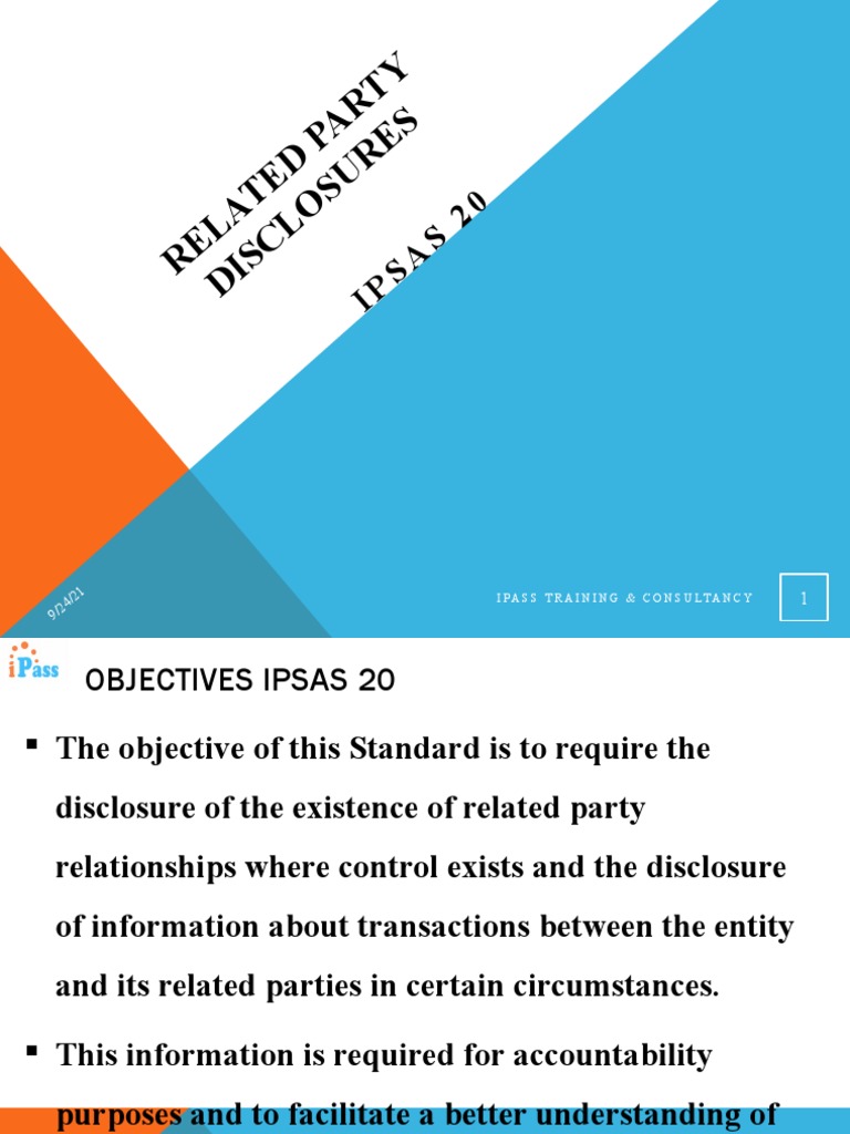 IPSAS 20 - Related Party Disclosures | PDF | Information | Contractual Term