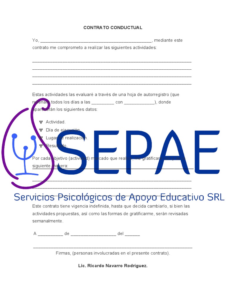 Contrato Conductual | PDF