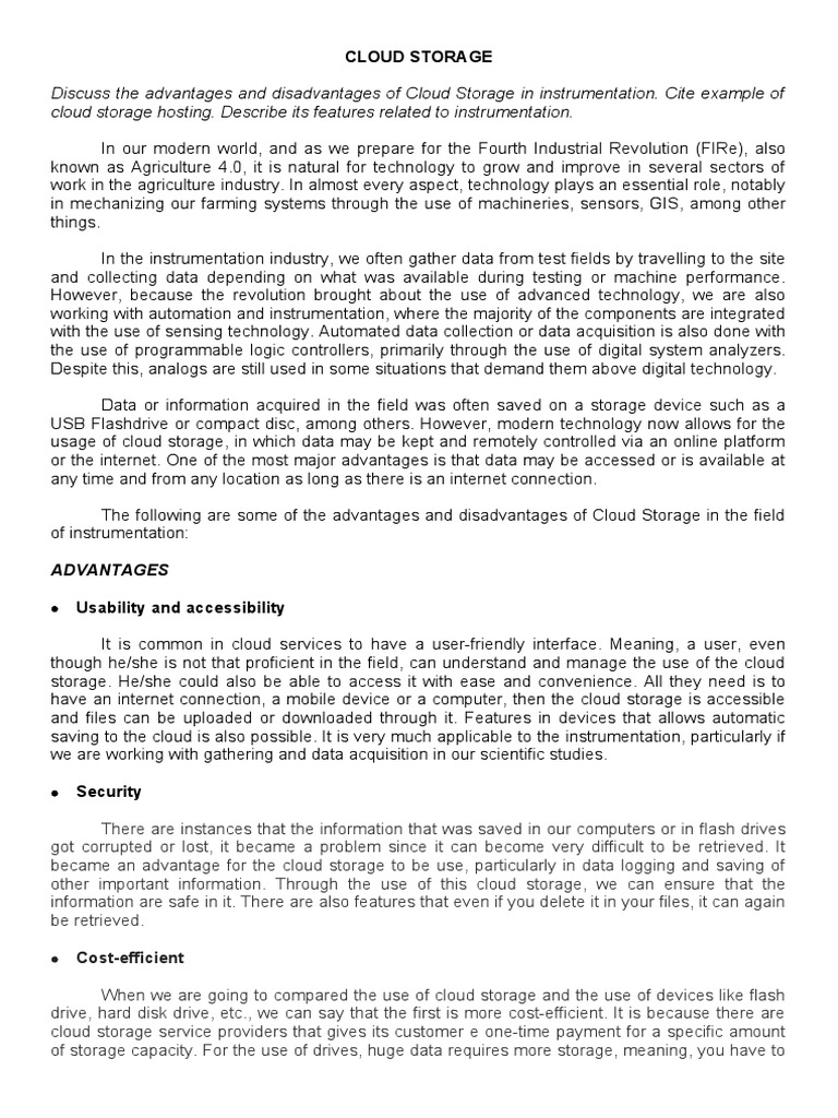 Luna AENG270 Assignment Cloud-Storage | PDF | Cloud Computing | Computer Data Storage