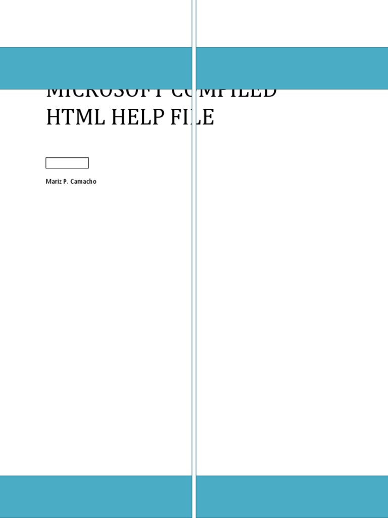 Microsoft Compiled HTML Help File | PDF | Software Development | Computing