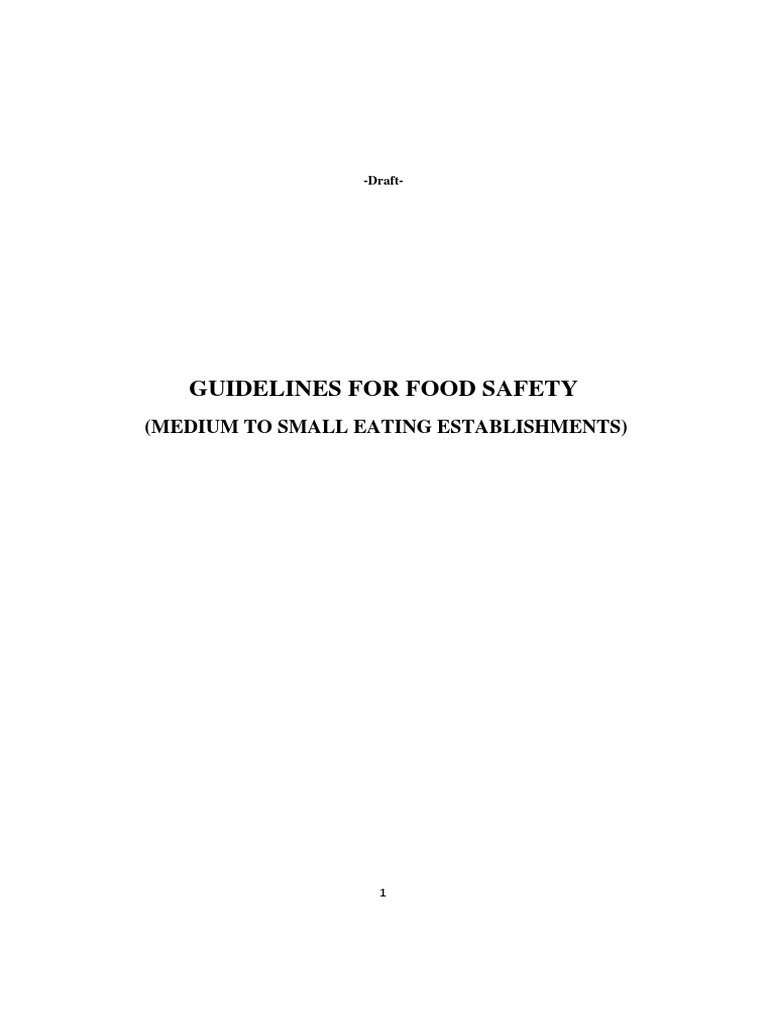 FSSAI Food Safety Guidelines | PDF | Foods | Cooking