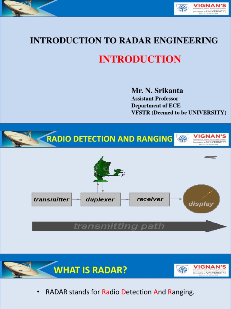 Introduction to Radar Engineering: Principles, Functions, and ...