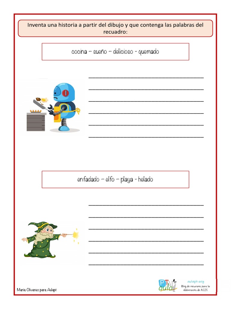 Ejercicio de Escritura Creativa: Dibujo | PDF