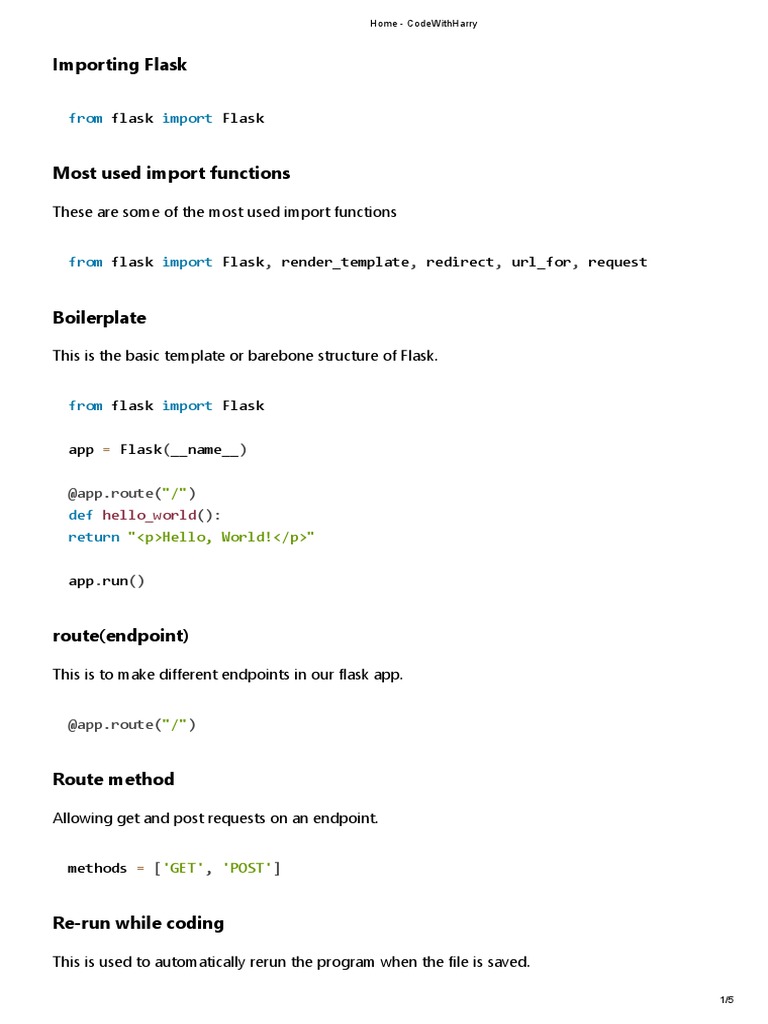 An Introduction To Core Flask Concepts For Building Database Driven Web Applications Pdf 4236