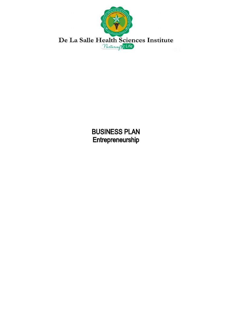 Business Plan Entrepreneurship | PDF | Startup Company | Small Business ...