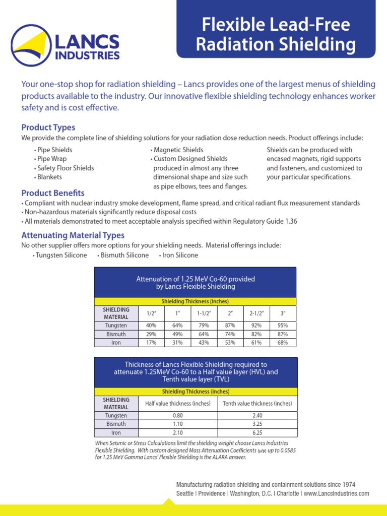 Flexible Lead-Free Radiation Shielding | PDF | Radiation Protection ...