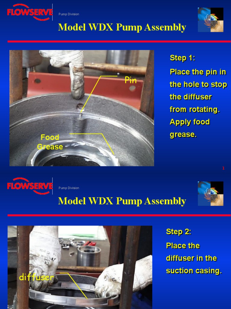 WDX Assembly Powerpoint | PDF | Pump | Screw