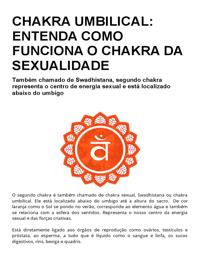 Chakra Umbilical | PDF | Chacra | Vida