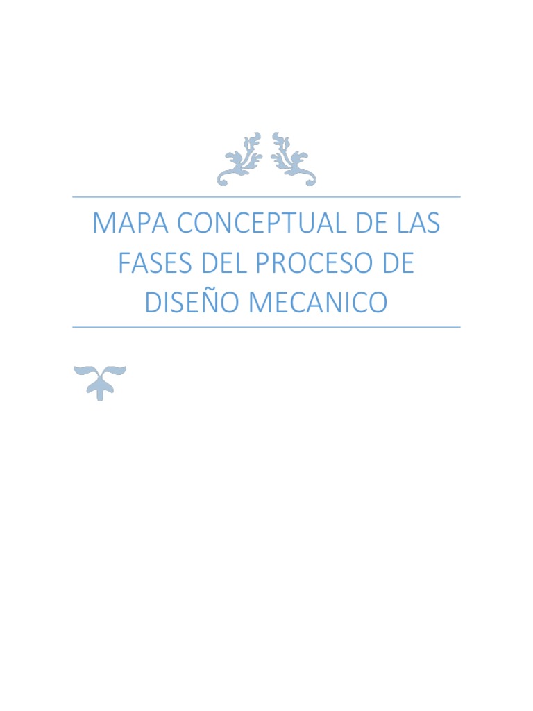 Mapa Conceptual de Las Fases Del Proceso de Diseño Mecanico | PDF