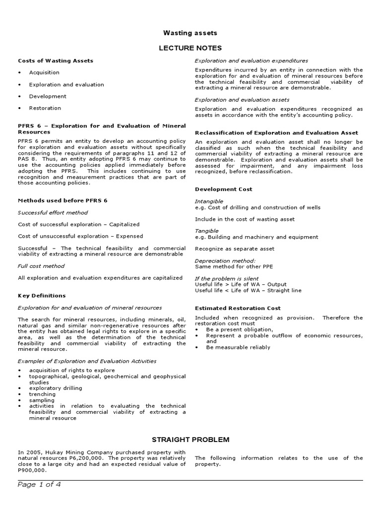 Understanding Wasting Assets in Accounting | PDF | Depreciation ...