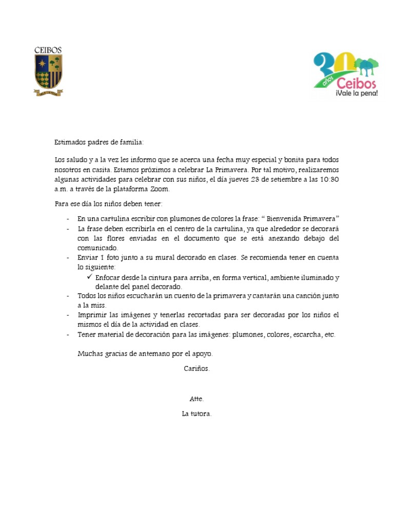 Comunicado de La Primavera | PDF