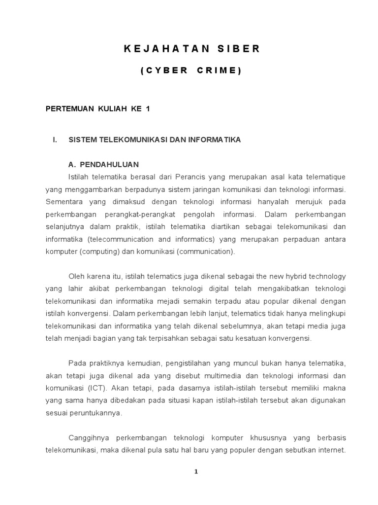 Matkul s2 Uin Cyber Crime | PDF