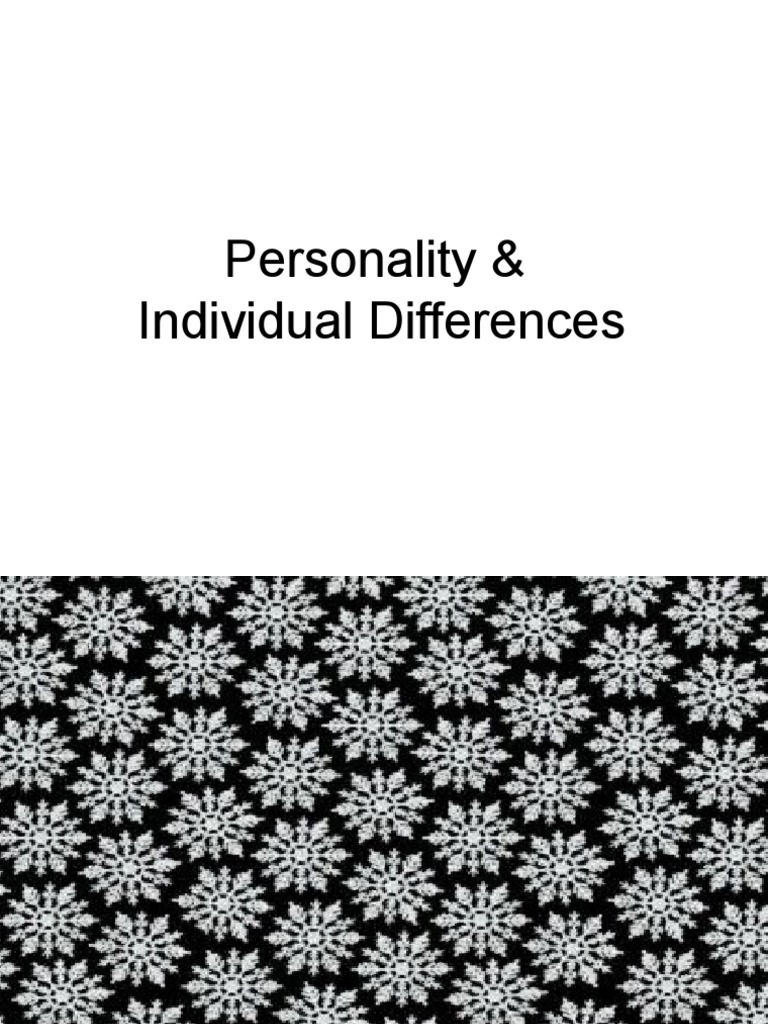 Personality & Individual Differences | PDF | Extraversion And Introversion | Metaphysics Of Mind