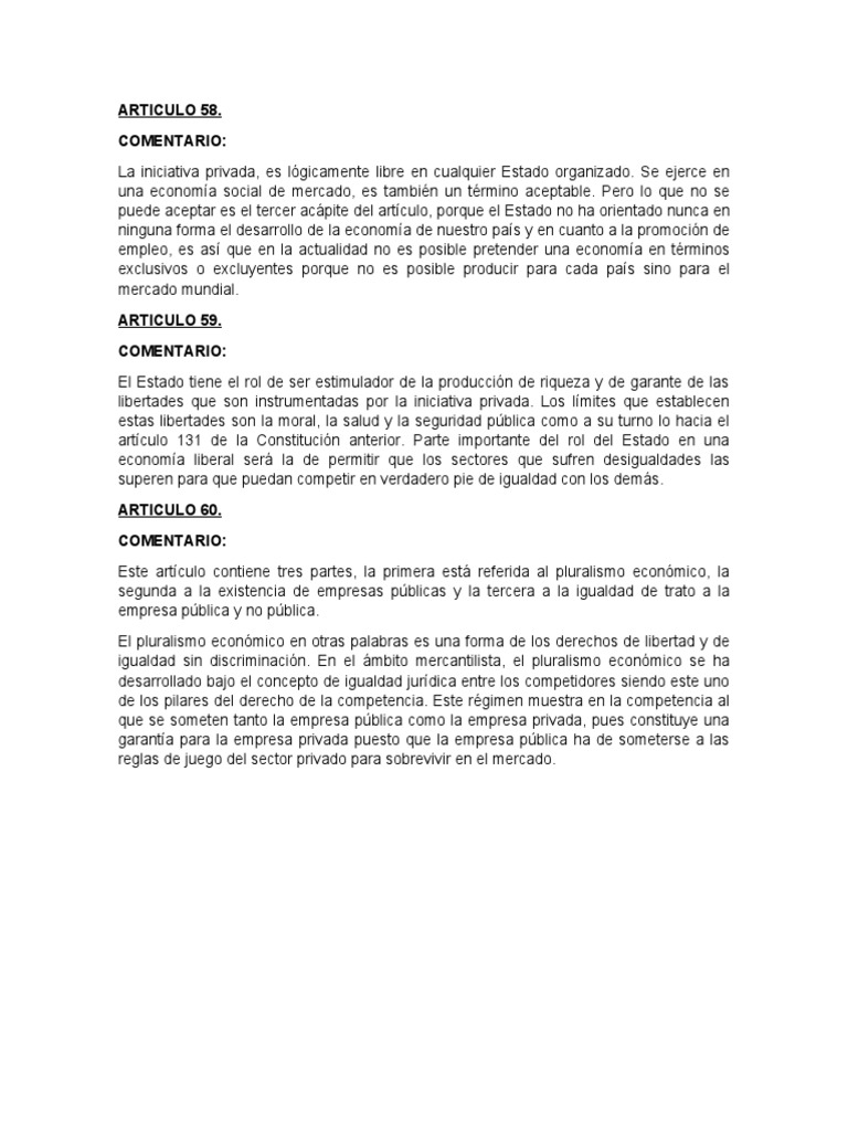 Articulo 58 | PDF | Finanzas y dinero