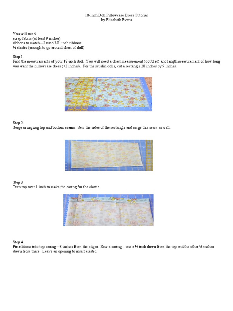 Doll Pillowcase Dress Pattern | PDF
