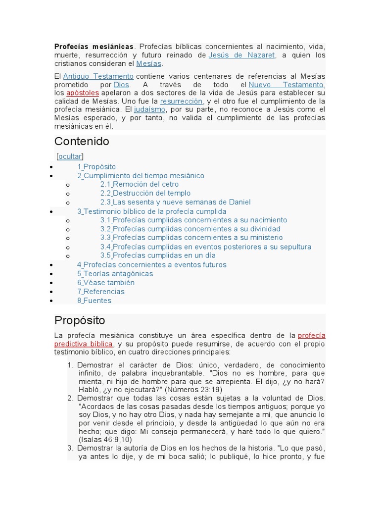 Profecías Mesiánicas | PDF | Mesías | Jesús