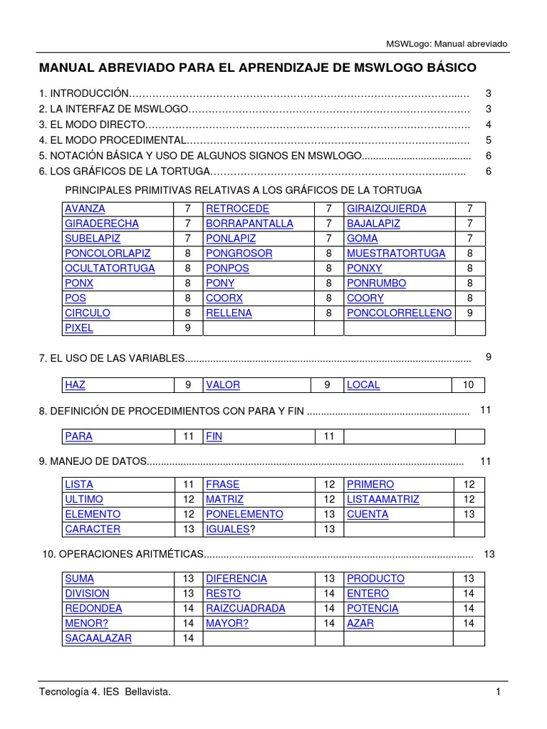 Comandos Básicos de MSWLogo | PDF | Ventana (informática) | Color