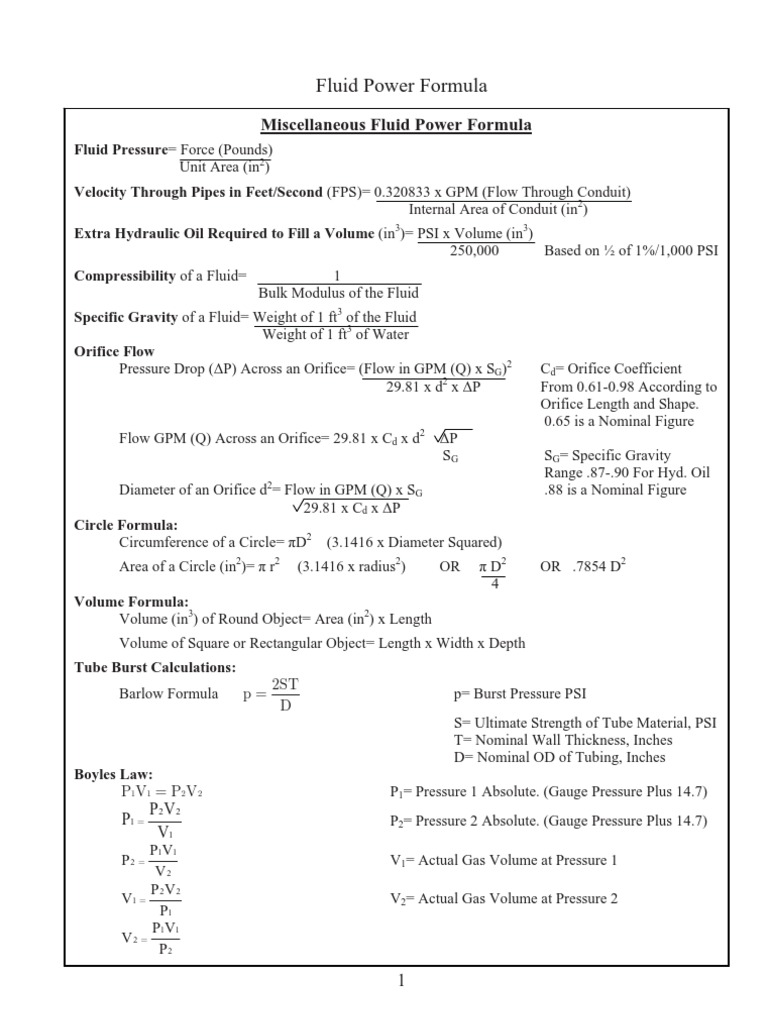 Fluid Power Formula SS | PDF