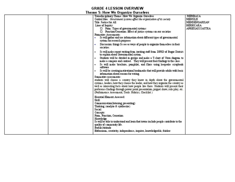 GRADE 3 LESSON OVERVIEW Theme 5 | PDF