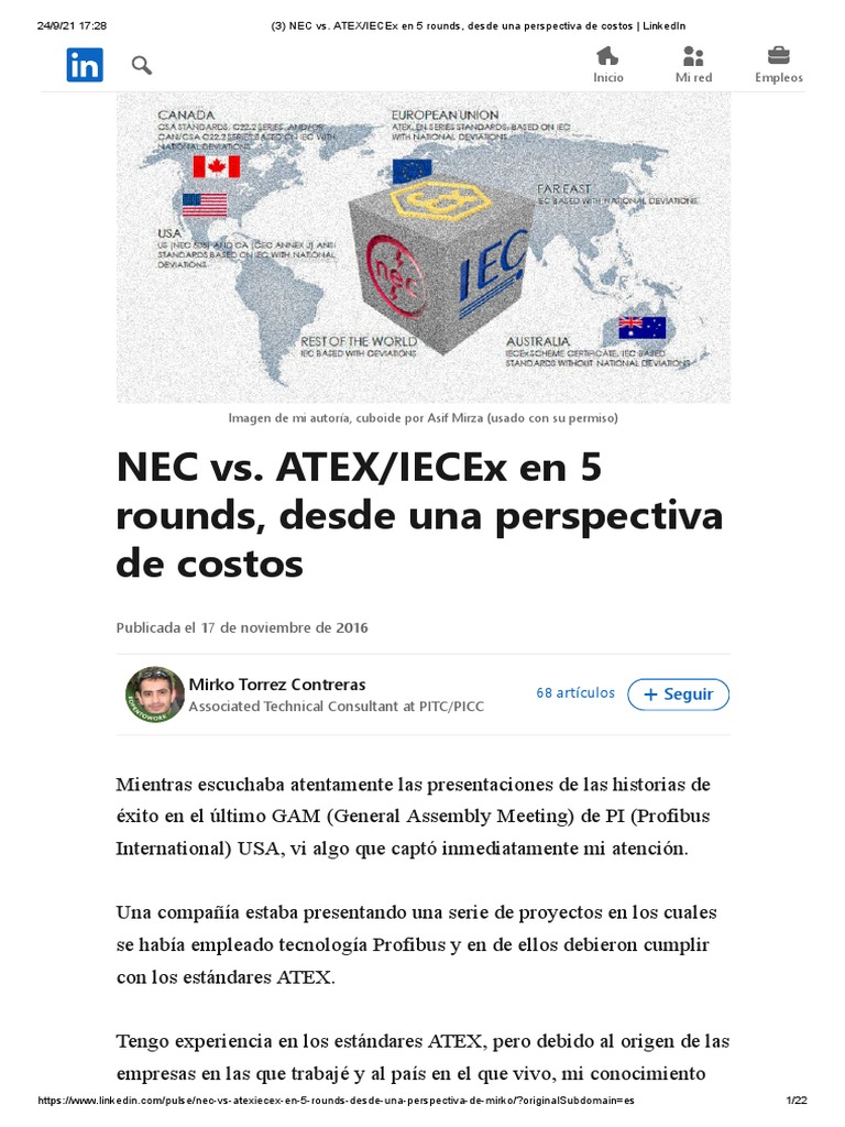 NEC vs. ATEX - IECEx en 5 Rounds, Desde Una Perspectiva de Costos ...