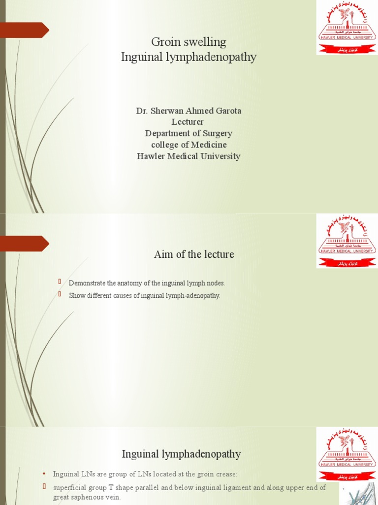 Inguinal Lymphadenopathy Overview | PDF | Lymphatic System | Medical ...