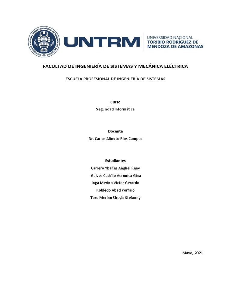 Seguridad Informática - Trabajo | PDF