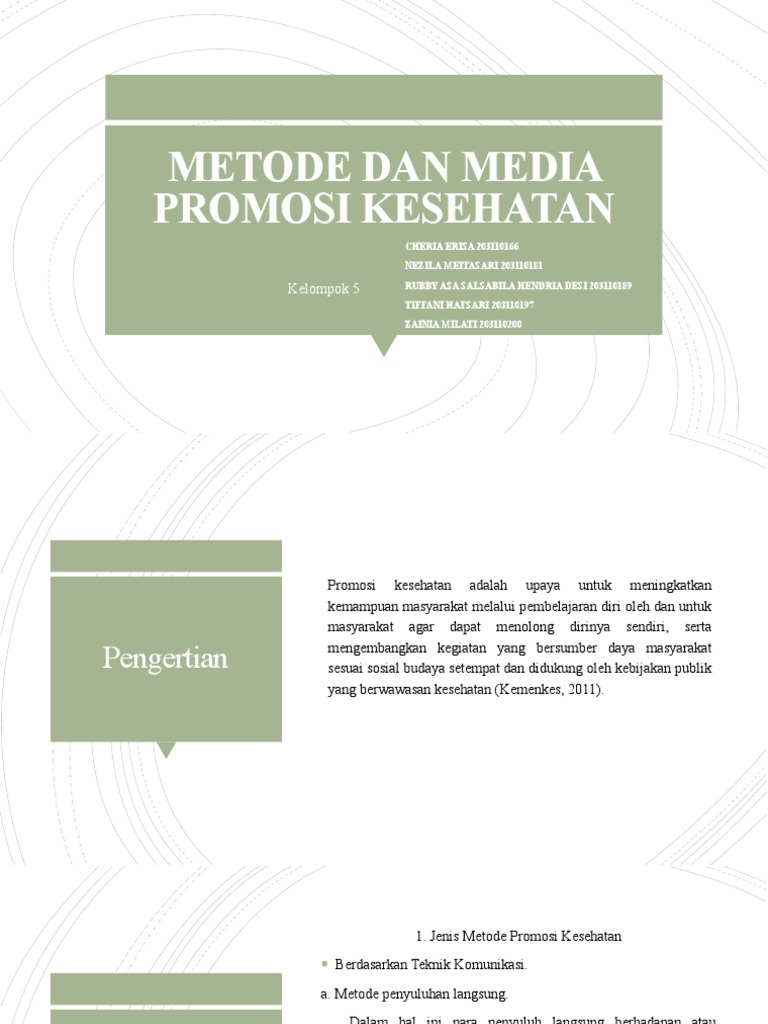 Metode Dan Media Promkes | PDF