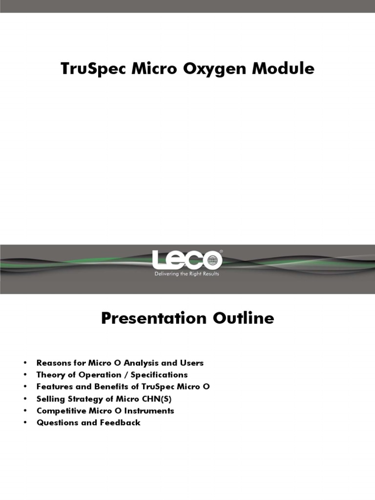TruSpec Micro O Module | PDF | Pyrolysis | Carbon Dioxide