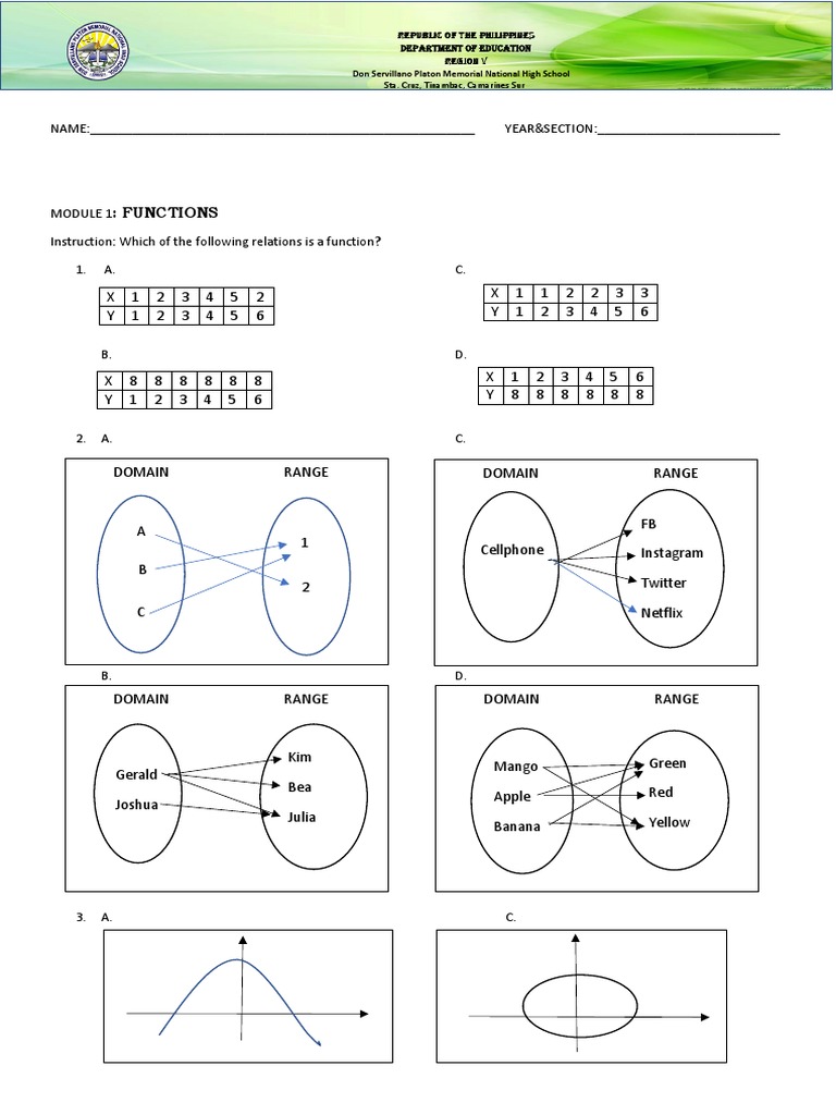 General Mathematics Worksheet 1 | PDF | Watt | Transport