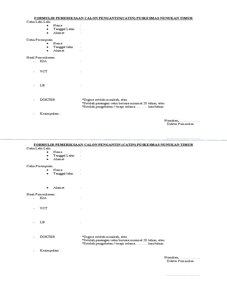 Format Catin | PDF | Hukum