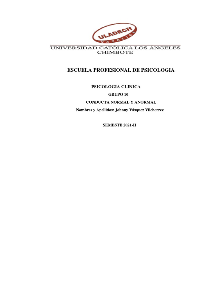 Conducta Normal y Anormal | PDF | Comportamiento | Psicoanálisis