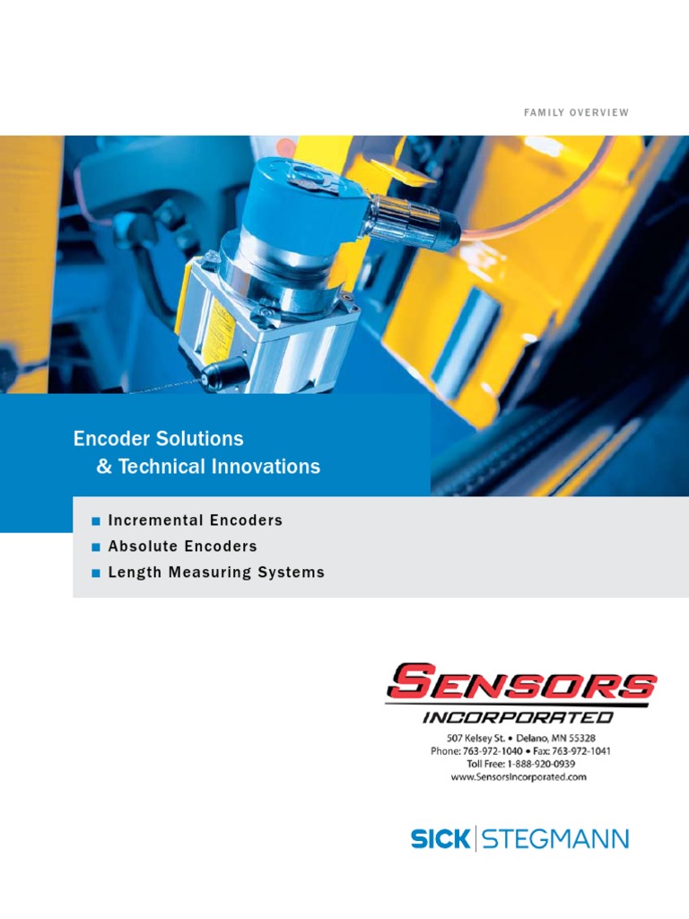 Sick Stegmann Encoder Catalog | PDF | Electrical Connector | Electrical ...