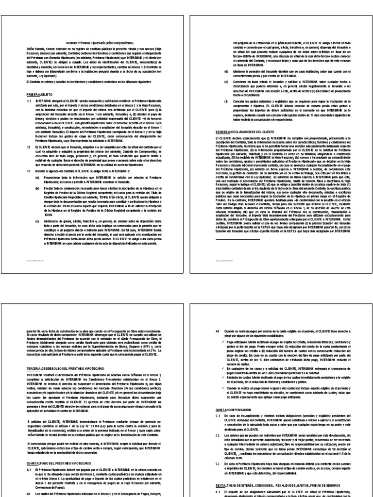 Cláusula Adicional | PDF | Finanzas y administración del dinero | Hipoteca Comercial