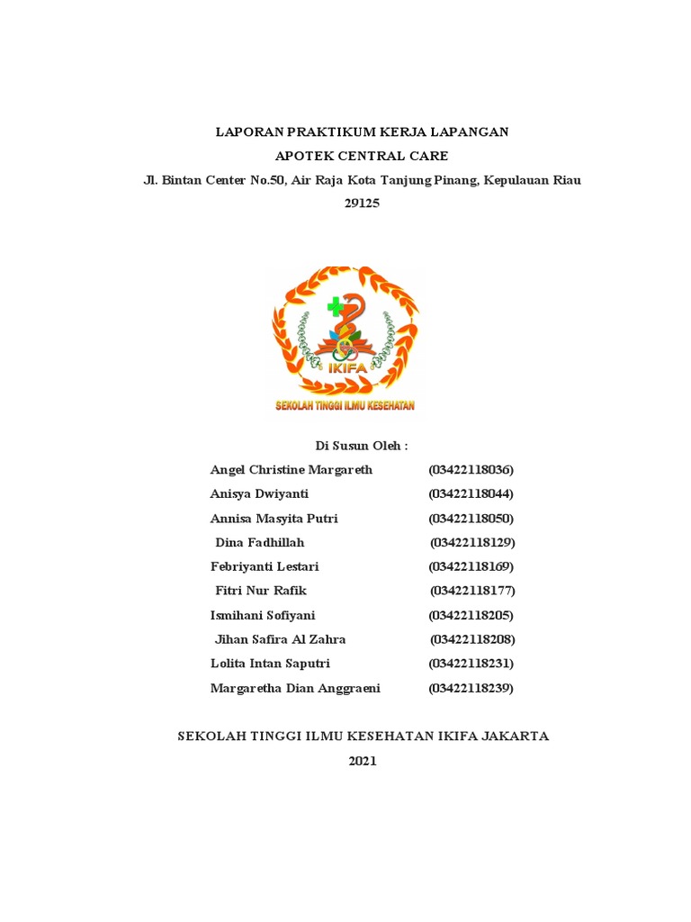 Laporan Pkl Apotek Central Care Pdf